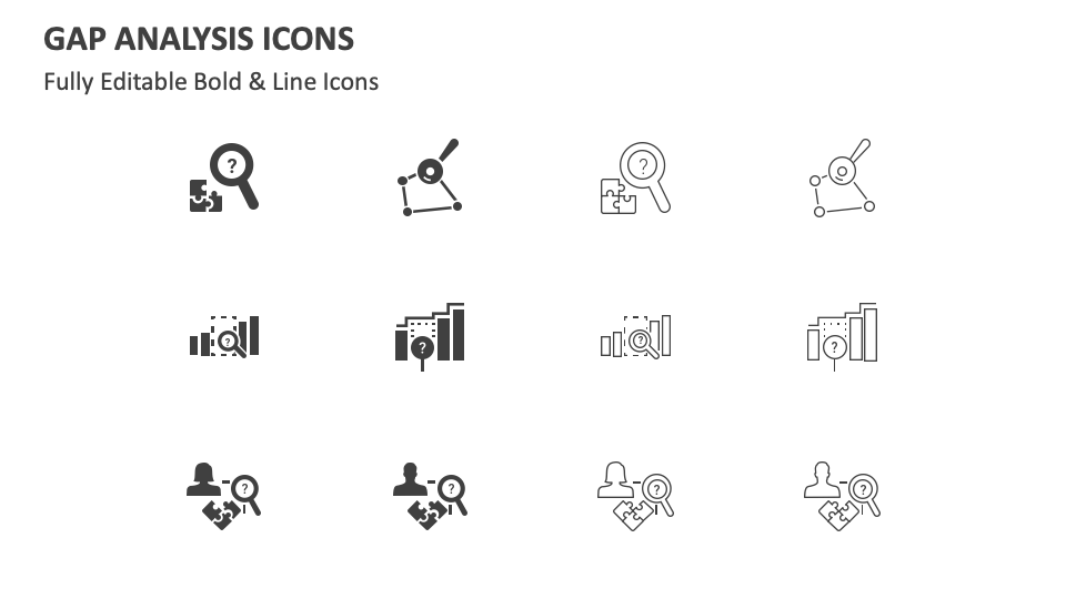 Gap Analysis Icons for Google Slides and PowerPoint