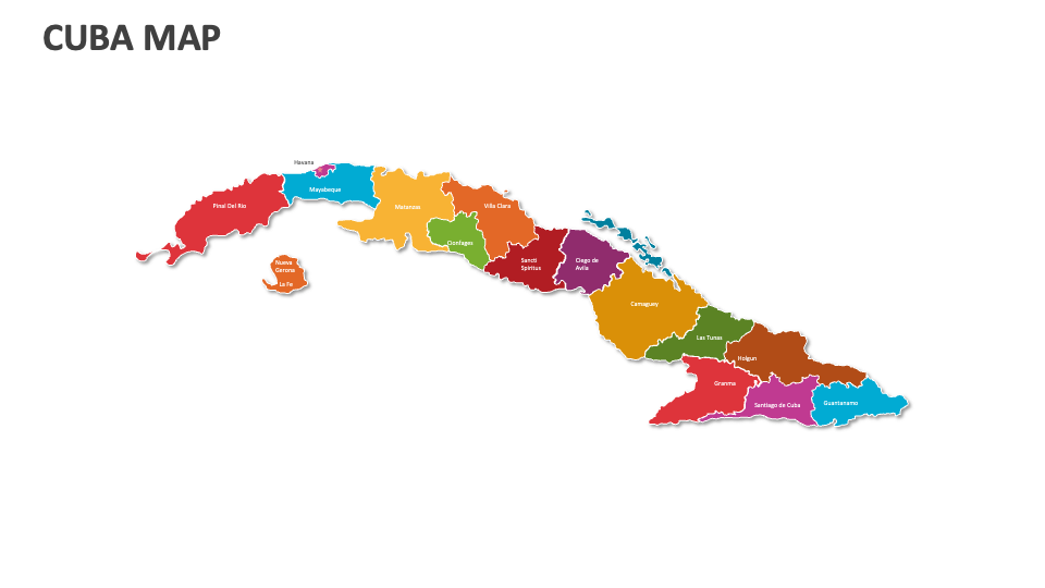 Cuba Map for Google Slides and PowerPoint - PPT Slides