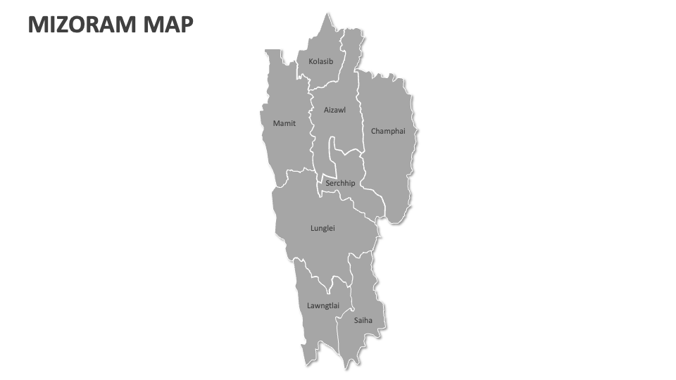 Mizoram Map for Google Slides and PowerPoint - PPT Slides