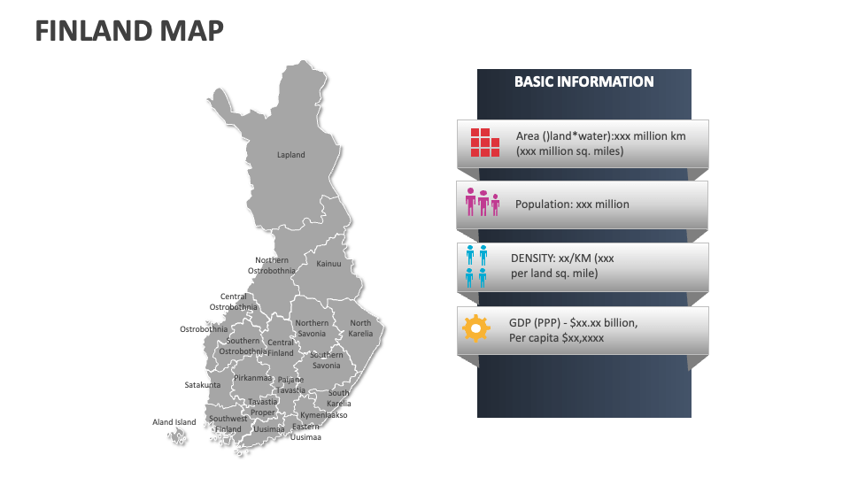 Finland Map for Google Slides and PowerPoint - PPT Slides