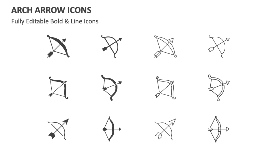 Arch Arrow Icons for PowerPoint and Google Slides - PPT Slides