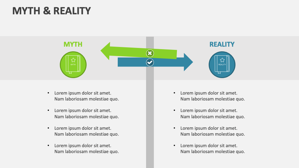 Myth and Reality Template for Google Slides and PowerPoint - PPT Slides
