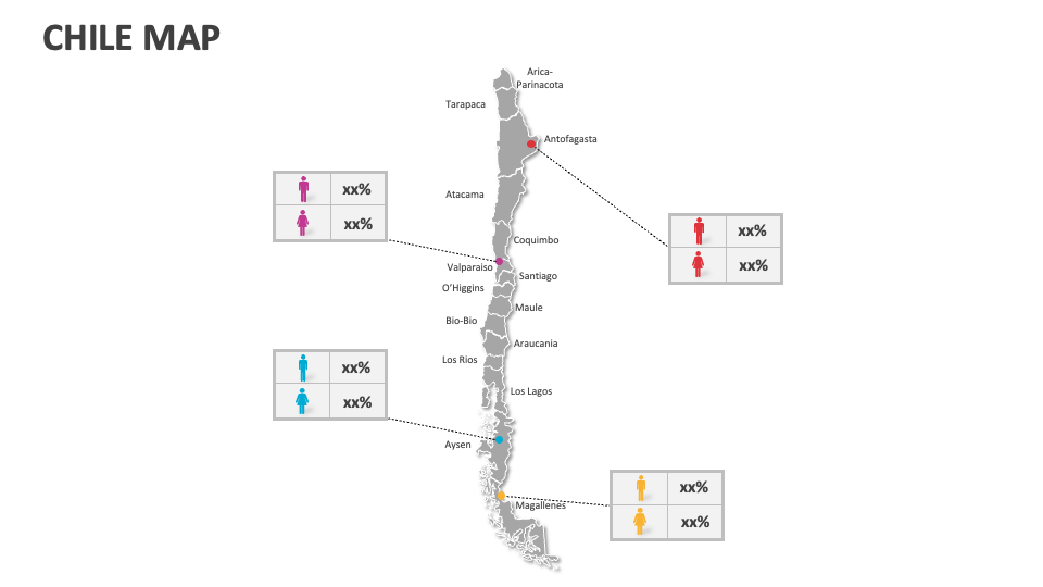 Chile Map for Google Slides and PowerPoint - PPT Slides