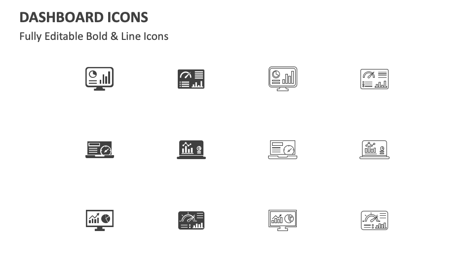 Dashboard Icons for Google Slides and PowerPoint