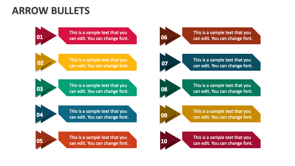 Arrow Bullets PowerPoint and Google Slides Template - PPT Slides