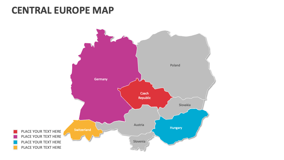 Central Europe map for Google Slides and PowerPoint - PPT Slides