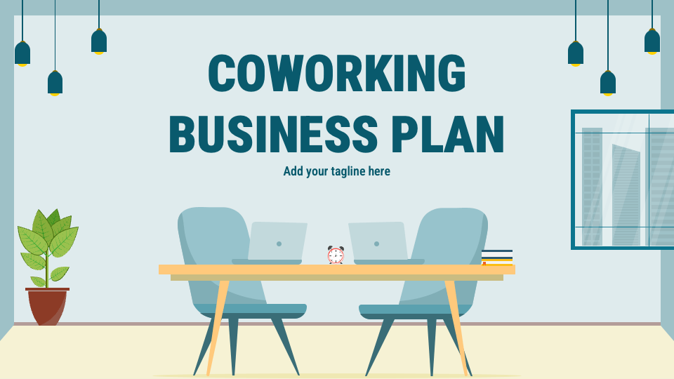Coworking Business Plan PowerPoint and Google Slides Template - PPT Slides