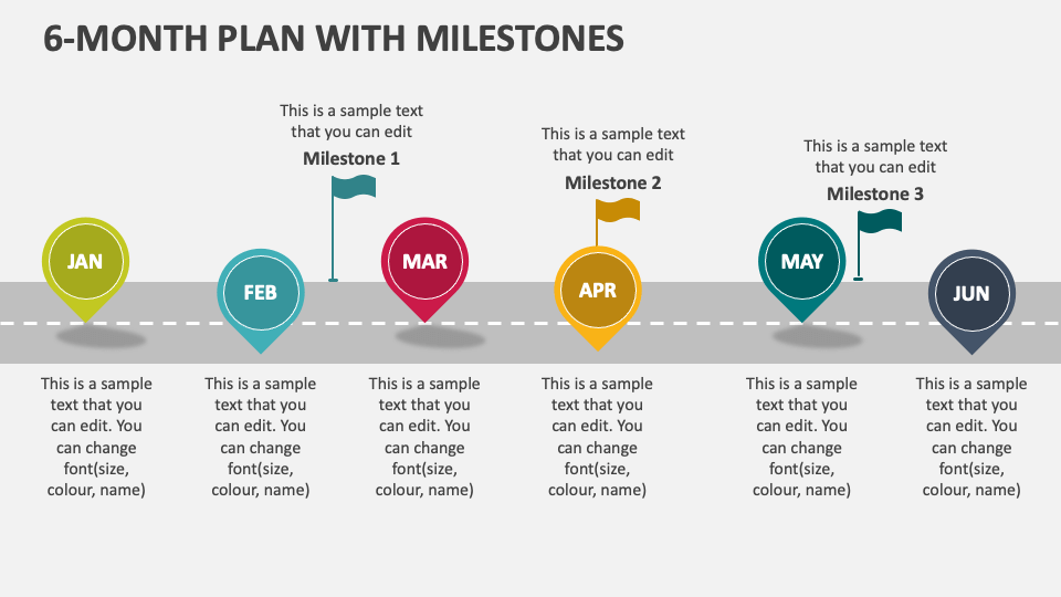 6-Month Plan With Milestones PowerPoint and Google Slides Template ...