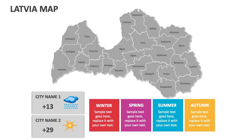 Latvia Map for Google Slides and PowerPoint - PPT Slides