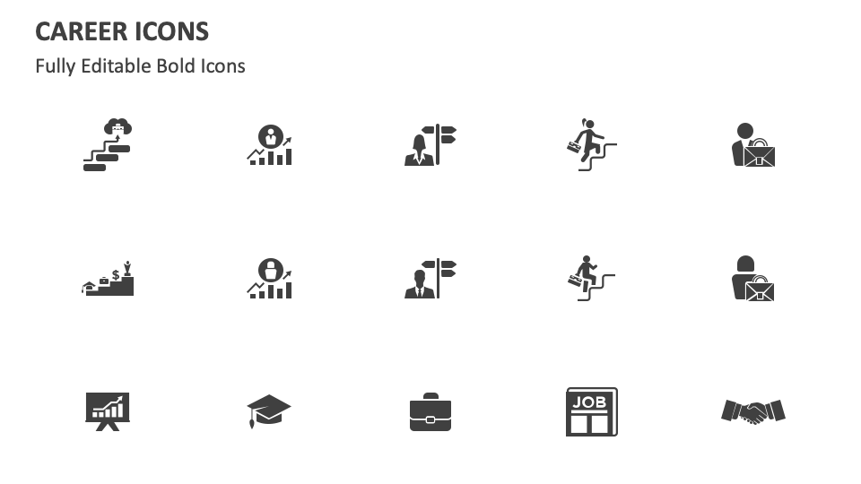Career Icons for Google Slides and PowerPoint