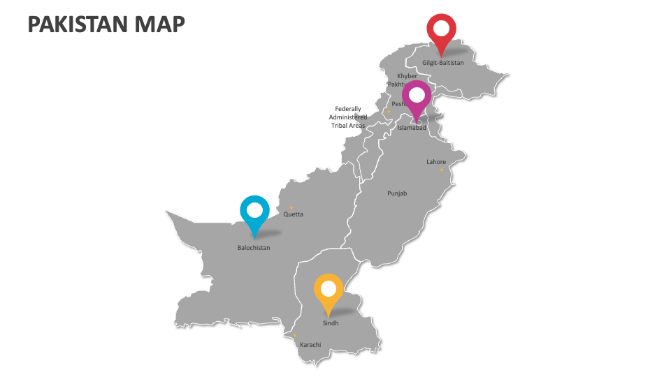 Pakistan Map for Google Slides and PowerPoint - PPT Slides