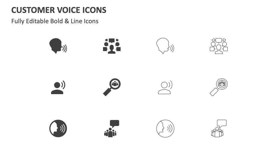 Customer Voice Icons for Google Slides and PowerPoint