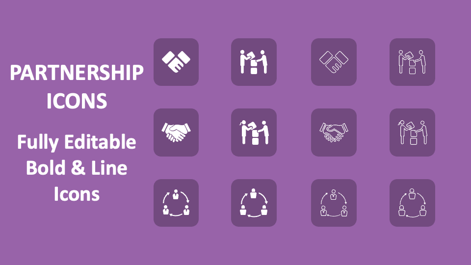 Partnership Icons for Google Slides and PowerPoint