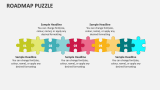 Roadmap Puzzle PowerPoint and Google Slides Template - PPT Slides