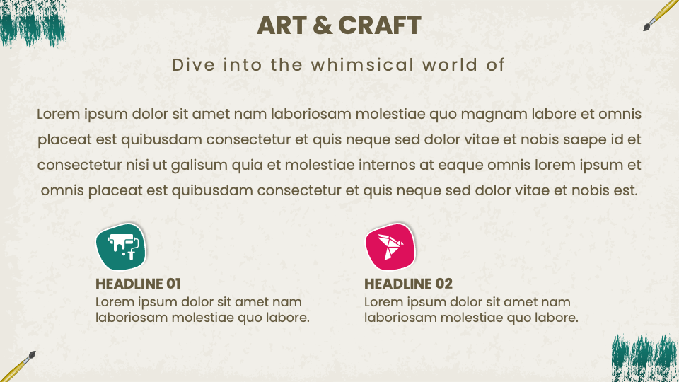 Free - Art and Craft Presentation Theme for Google Slides and ...