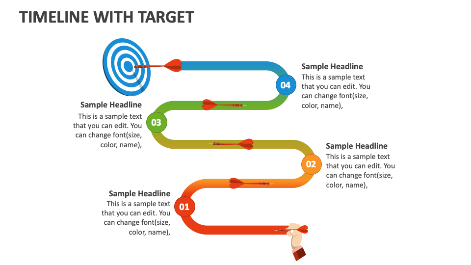 Timeline With Target PowerPoint and Google Slides Template - PPT Slides