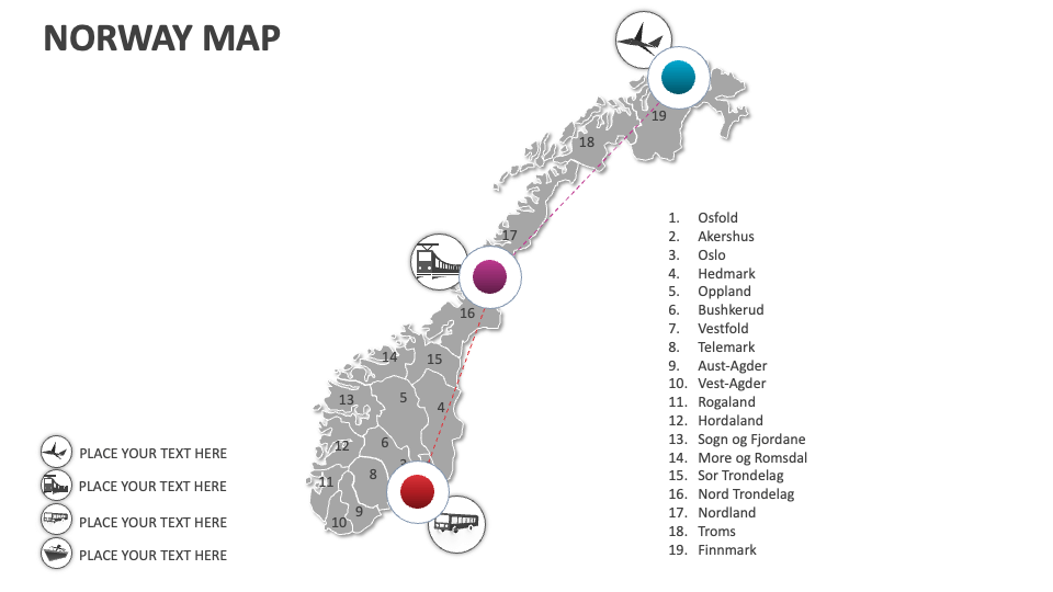 Norway Map for Google Slides and PowerPoint - PPT Slides