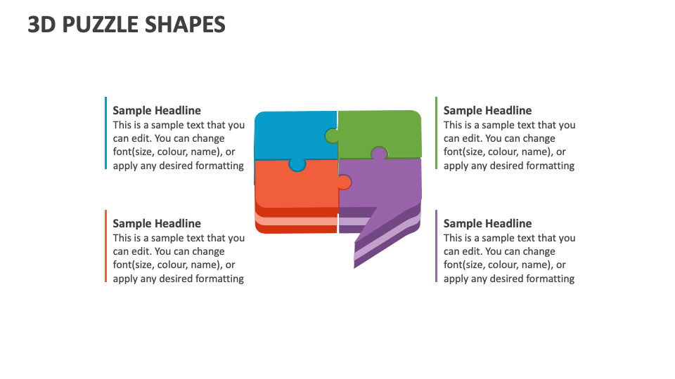 3D Puzzle Shapes PowerPoint and Google Slides Template - PPT Slides