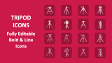 Tripod Icons for Google Slides and PowerPoint