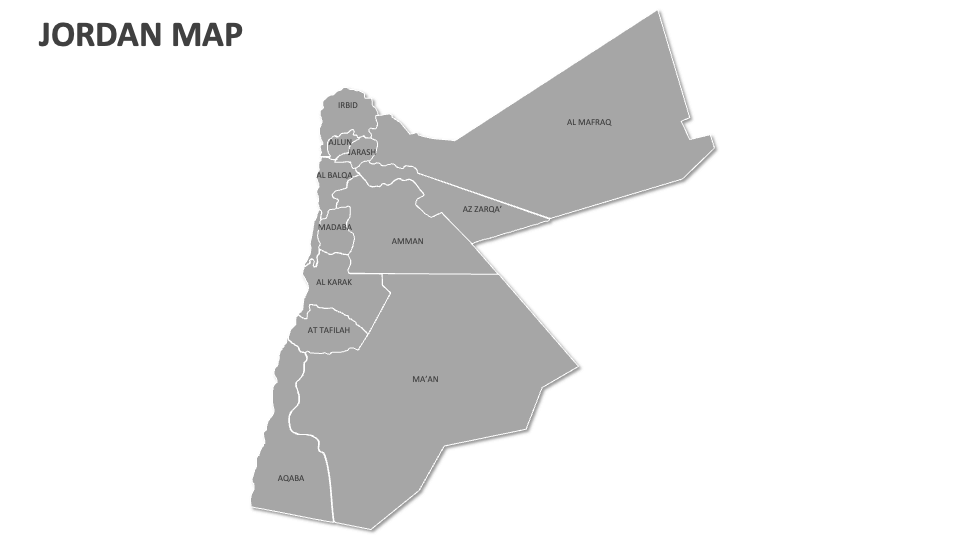 Jordan map for Google Slides and PowerPoint - PPT Slides