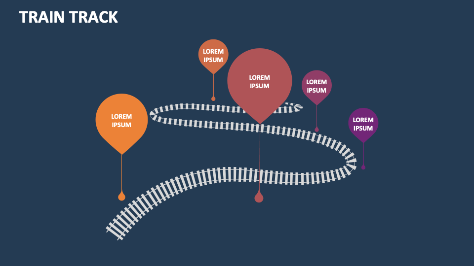 Train Track Template for PowerPoint and Google Slides - PPT Slides