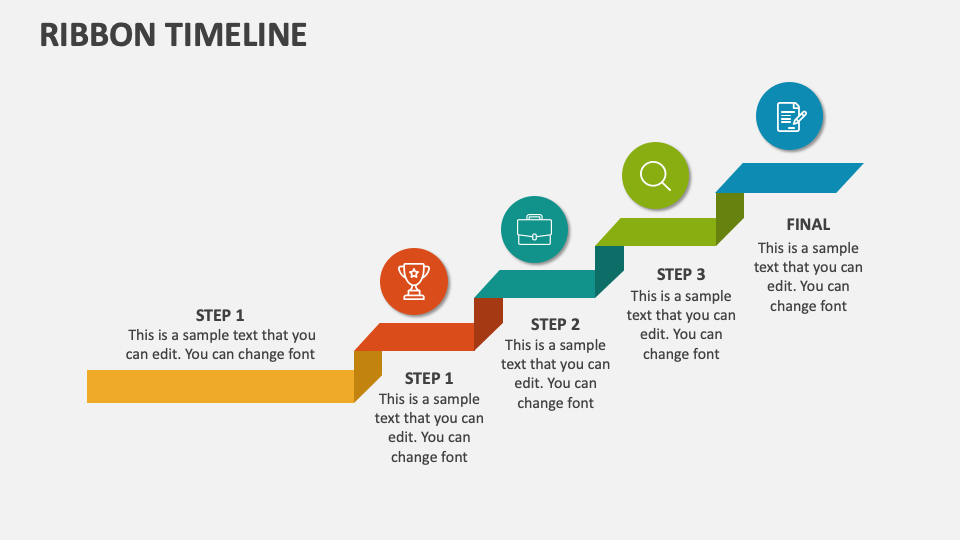 Ribbon Timeline PowerPoint and Google Slides Template - PPT Slides