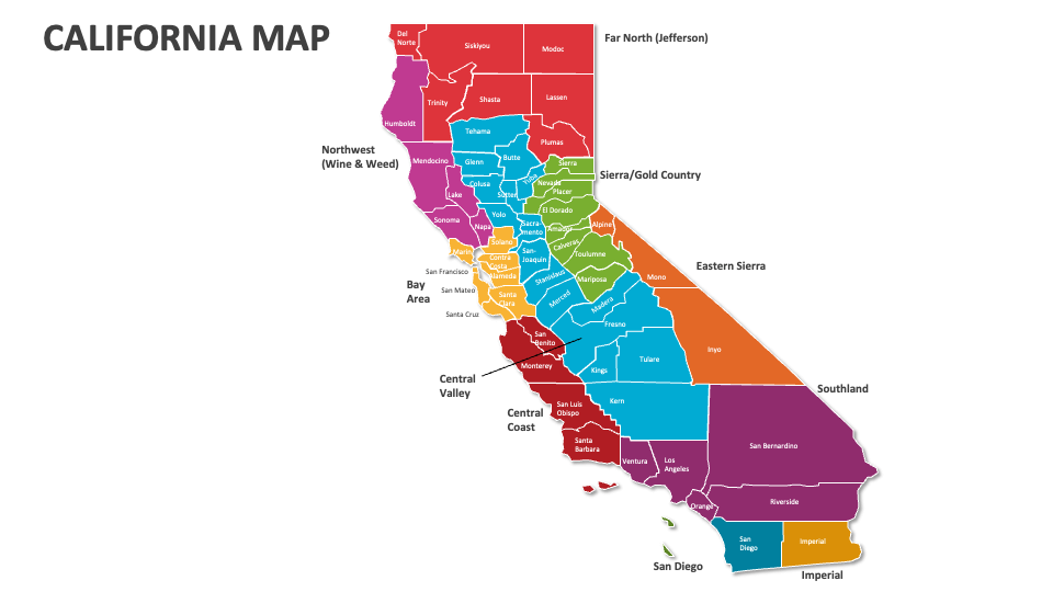 California Map for Google Slides and PowerPoint - PPT Slides