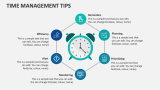 Time Management Tips PowerPoint and Google Slides Template - PPT Slides