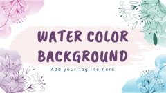 Free Water Color Background Presentation for Google Slides and PowerPoint