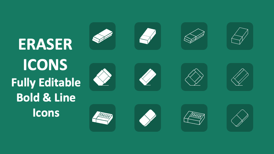 Eraser Icons for Google Slides and PowerPoint