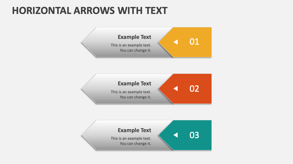 Horizontal Arrows with Text Template for PowerPoint and Google Slides ...