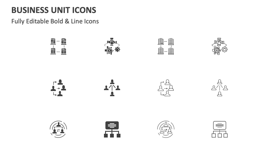 Business Unit Icons for Google Slides and PowerPoint