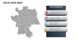 Delhi NCR Map for Google Slides and PowerPoint - PPT Slides