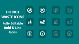 Do Not Waste Icons for Google Slides and PowerPoint