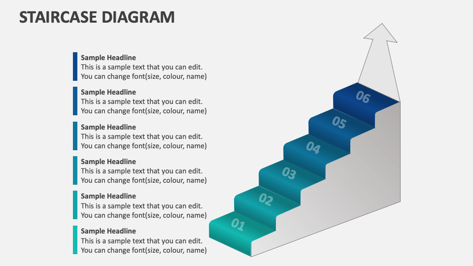 Staircase Diagram PowerPoint and Google Slides Template - PPT Slides