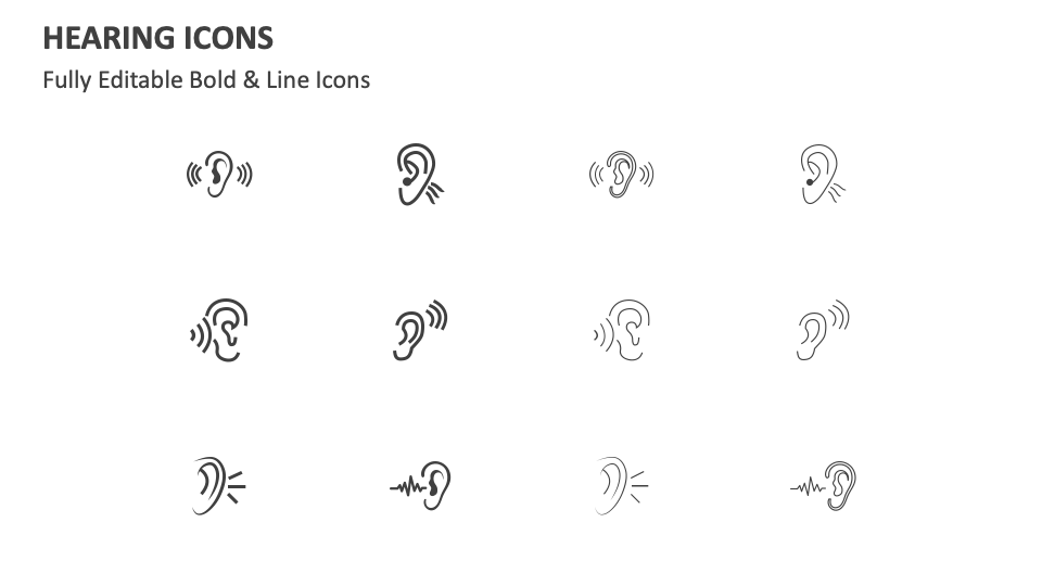 Hearing Icons for Google Slides and PowerPoint
