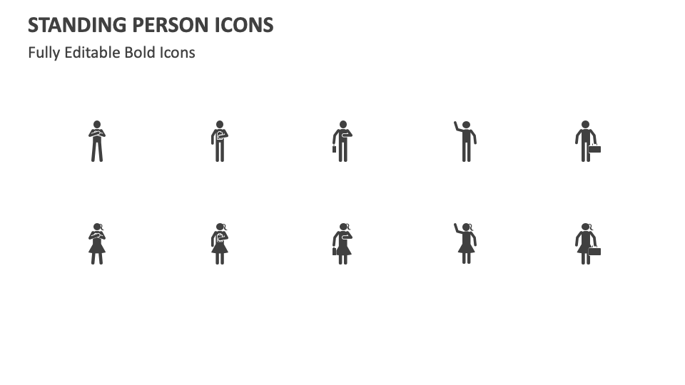 Standing Person Icons for Google Slides and PowerPoint