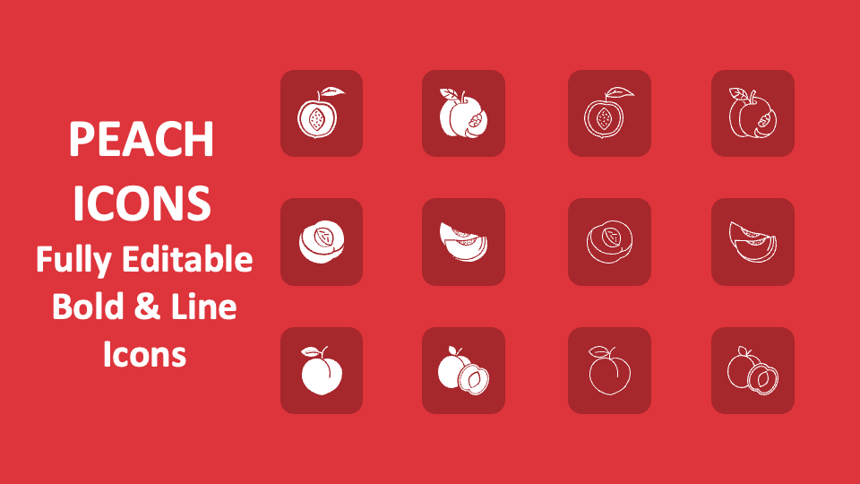 Peach Icons for Google Slides and PowerPoint