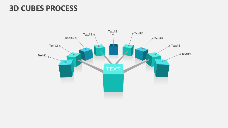 3D Cubes Process Template for PowerPoint and Google Slides - PPT Slides
