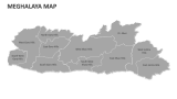 Meghalaya Map for Google Slides and PowerPoint - PPT Slides
