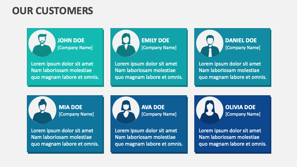Our Customers Template for Google Slides and PowerPoint - PPT Slides