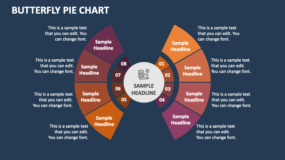 Butterfly Pie Chart for PowerPoint and Google Slides - PPT Slides
