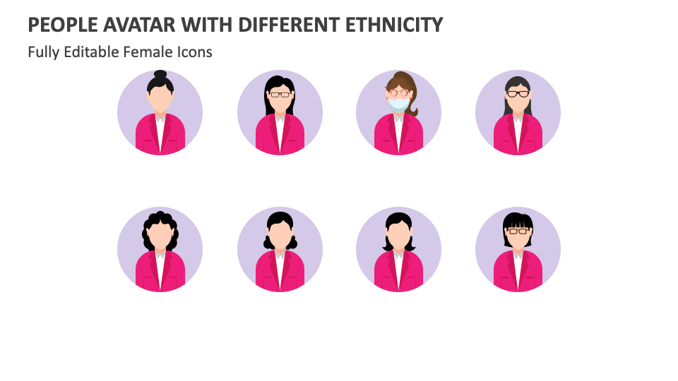 People Avatar with Different Ethnicity for Google Slides and PowerPoint