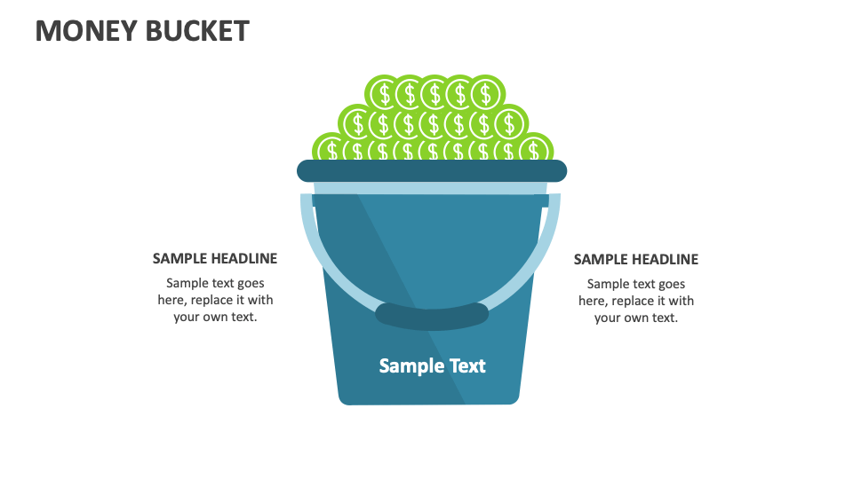 Money Bucket PowerPoint and Google Slides Template - PPT Slides