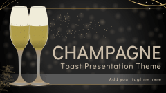 Champagne Toast Presentation Theme for Google Slides and PowerPoint ...