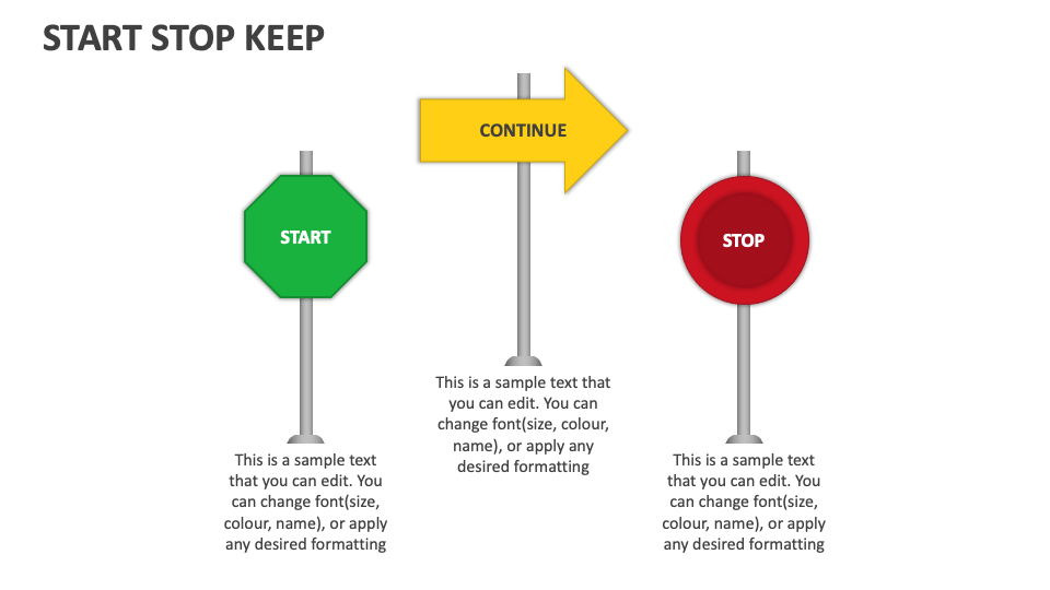 Start Stop Keep PowerPoint and Google Slides Template - PPT Slides
