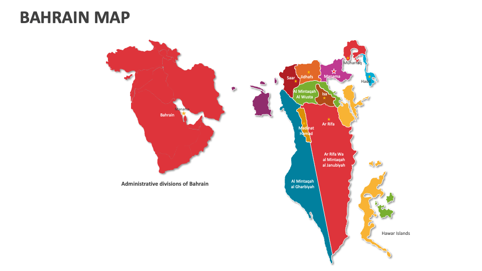 Bahrain Map for Google Slides and PowerPoint - PPT Slides