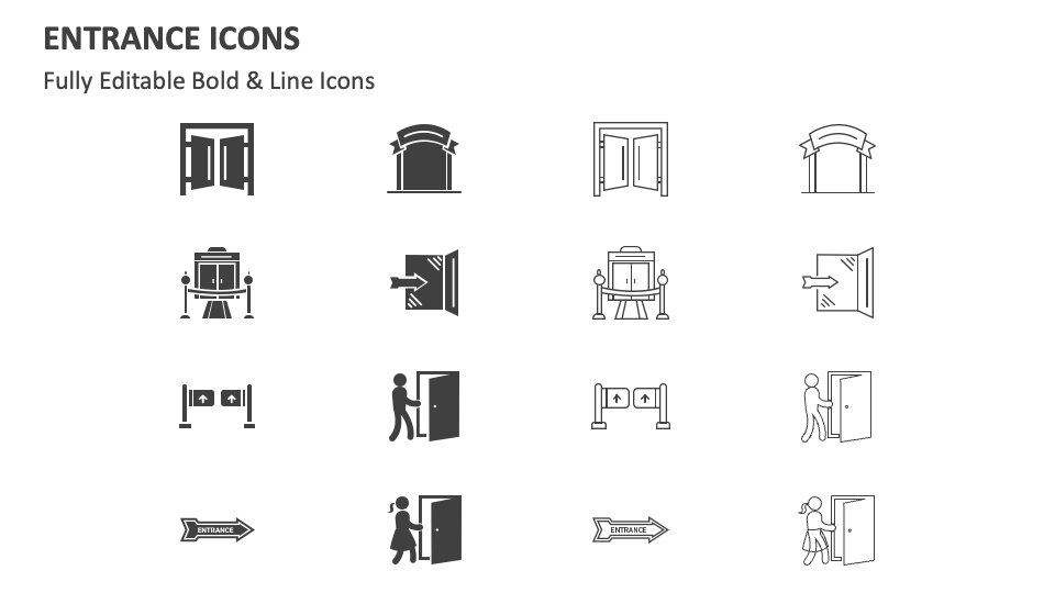 Entrance Icons for PowerPoint and Google Slides - PPT Slides