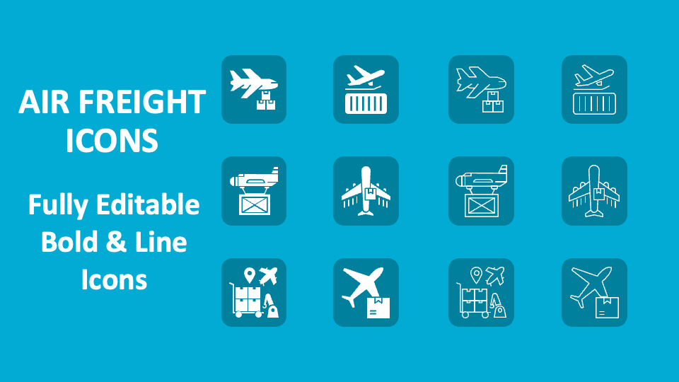 Air Freight Icons for PowerPoint and Google Slides - PPT Slides