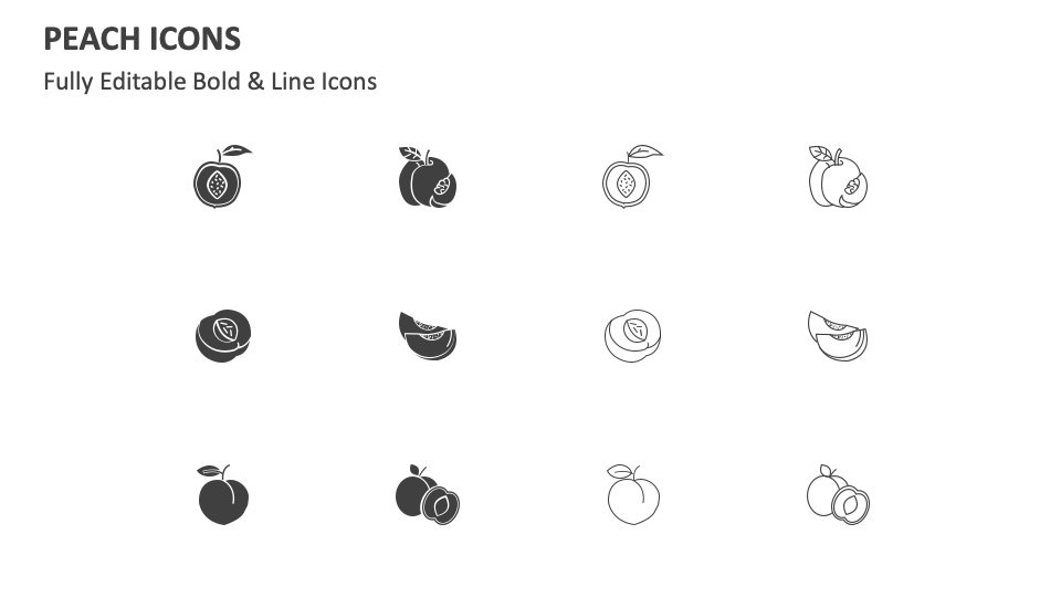 Peach Icons for Google Slides and PowerPoint